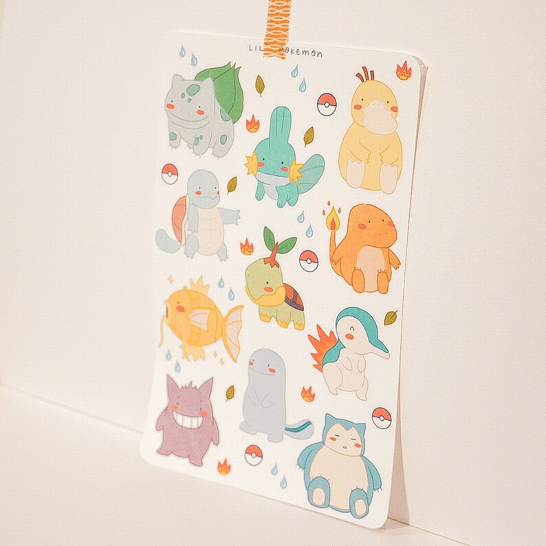 Pokemon Sticker Sheet - Etsy