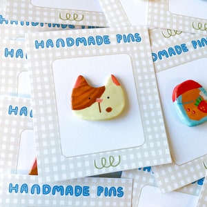 Handmade Clay Pins - Etsy