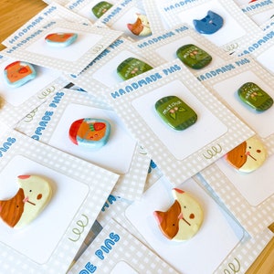 Handmade Clay Pins - Etsy