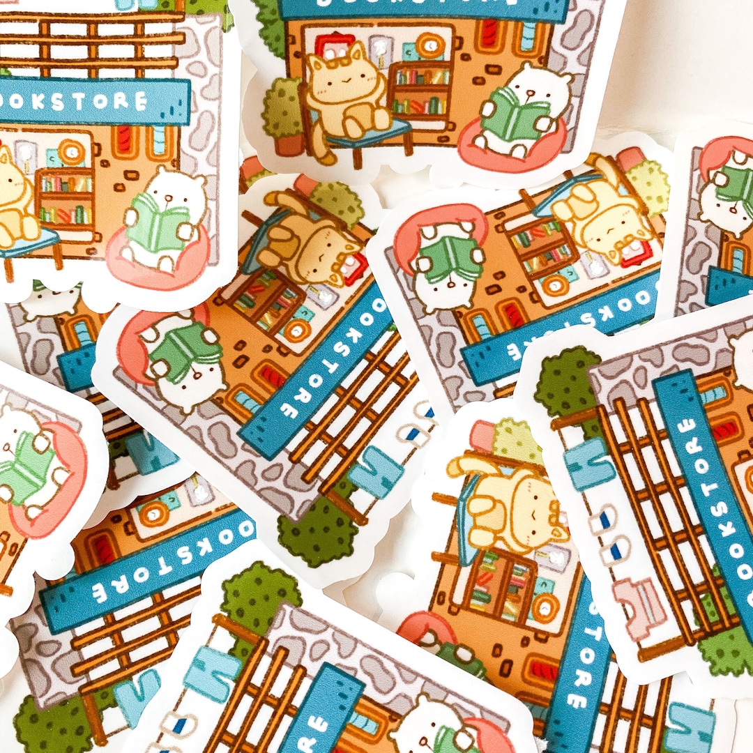Bookstore Vinyl Sticker - Etsy