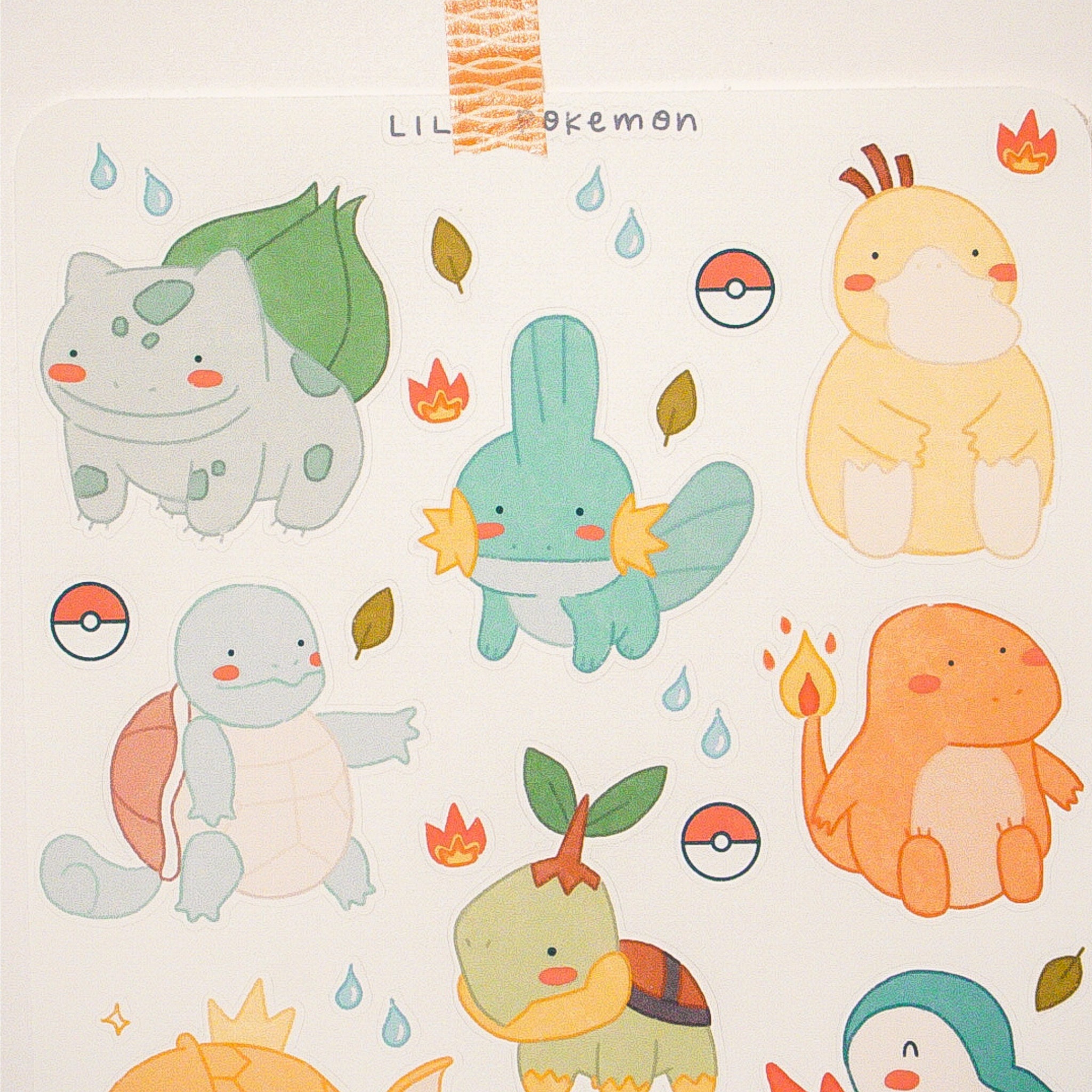 Pokemon Sticker Sheet - Etsy