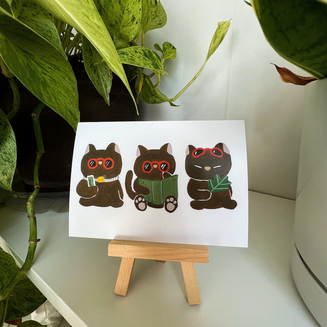 Choco Cat Print - Etsy