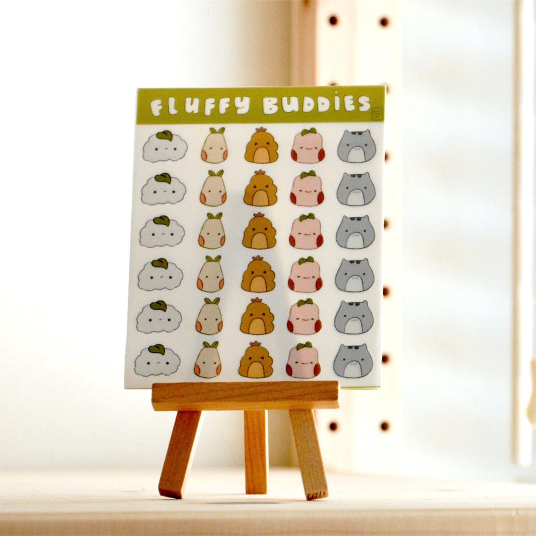 Fluffy Buddies Sticker Sheet - Etsy