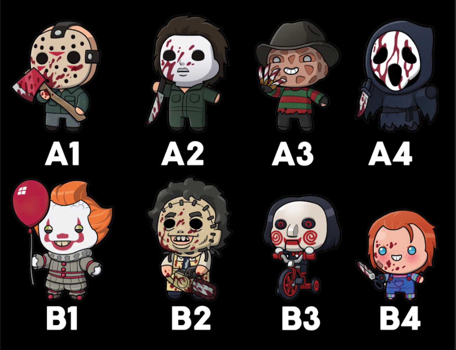 Mommy Of Nightmares Shirt Chibi Horror Movie Characters | Etsy