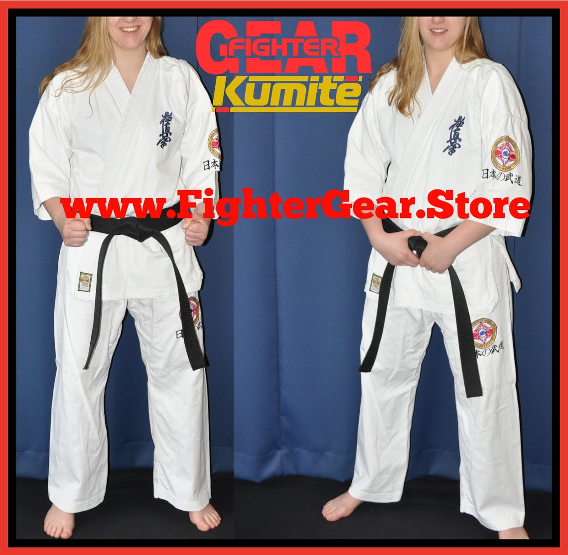 Kyokushin Karate Uniform Gi Embroidered Kanku Heavy Duty Dogi ...