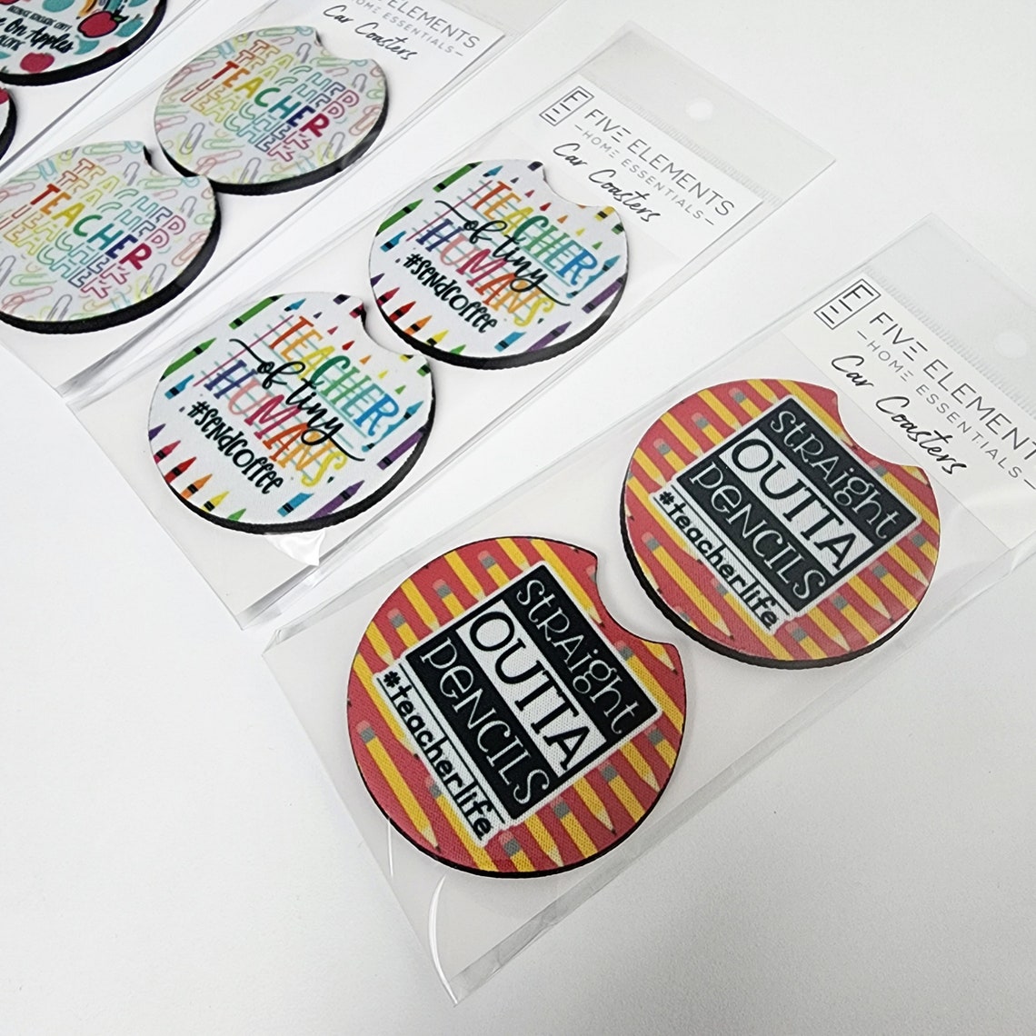 Teacher Car Coasters | School Car Coasters | Teacher Gifts | Car ...