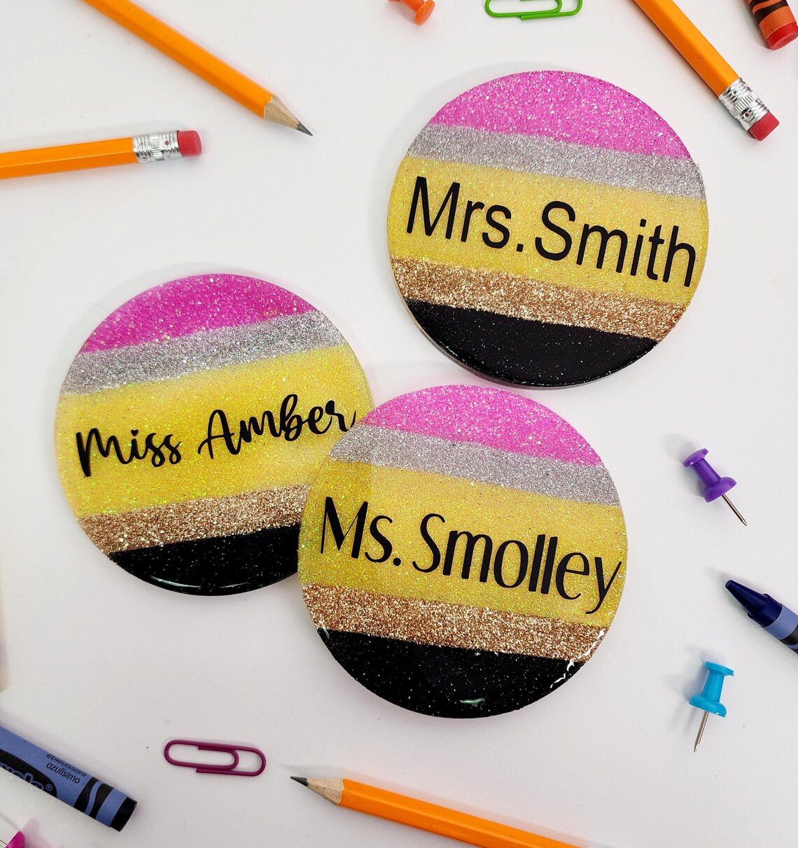 Personalized Coaster|teacher Coaster|pencil Coaster|paperweight ...