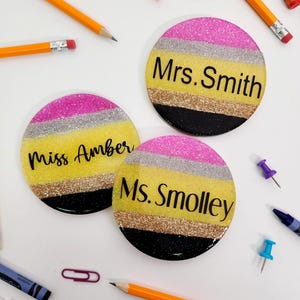 Personalized Coaster|teacher Coaster|pencil Coaster|paperweight ...