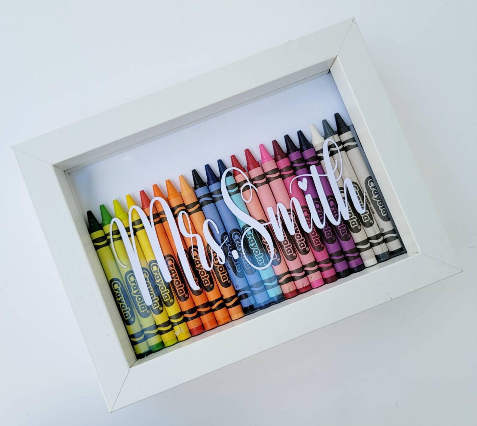 Teacher Crayon Wall Art| Crayon Shadow Box |teacher Crayons Shadow Box ...