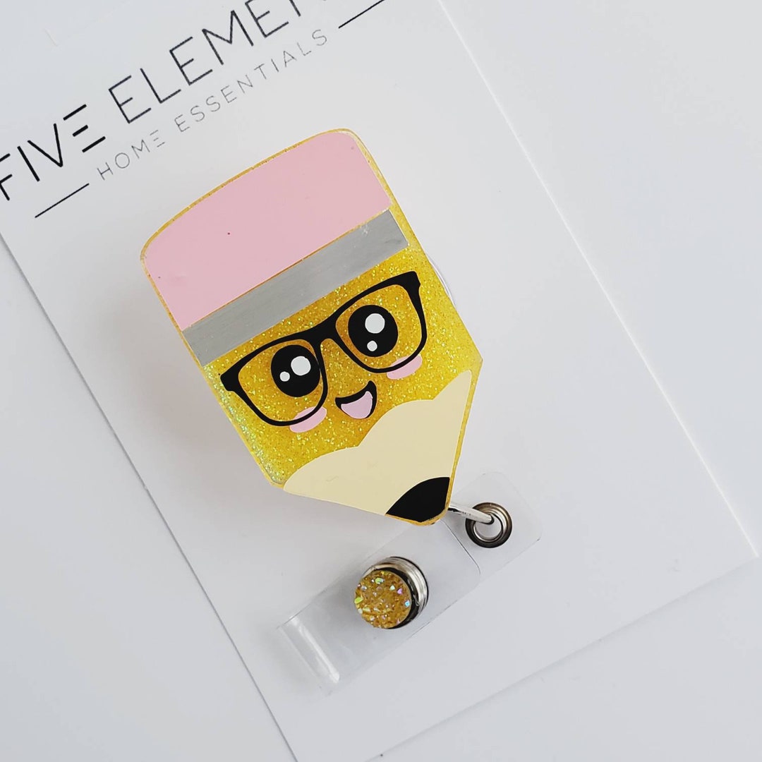 Pencil Badge Reel | Cute Badge Reels | ID Badge Reel | Gift ...