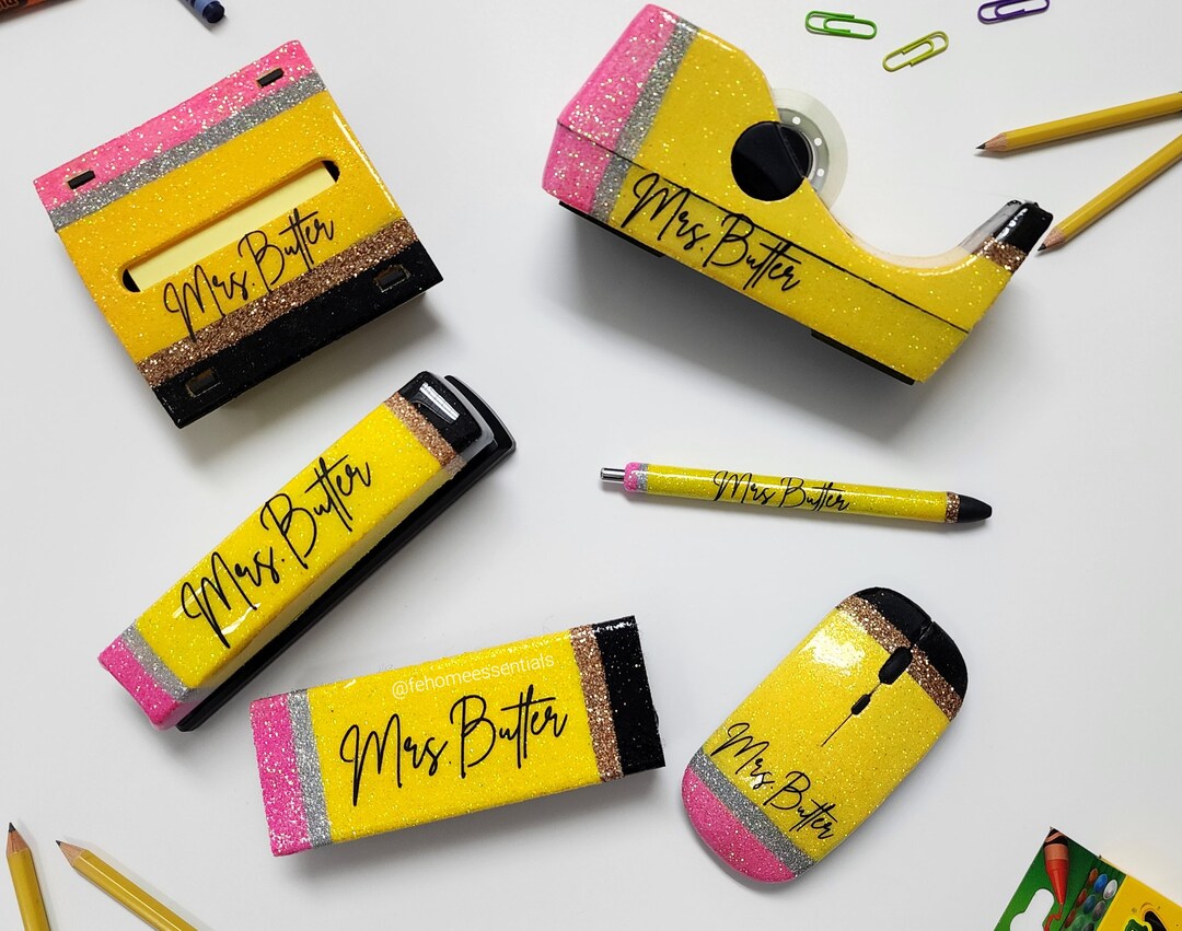 Teacher GIFT| Resin Stapler|tape Dispenser|sticky Note Holder|board ...