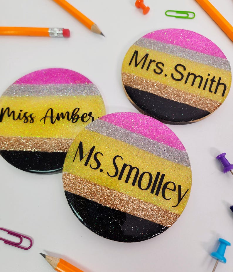 Personalized Coaster|teacher Coaster|pencil Coaster|paperweight ...