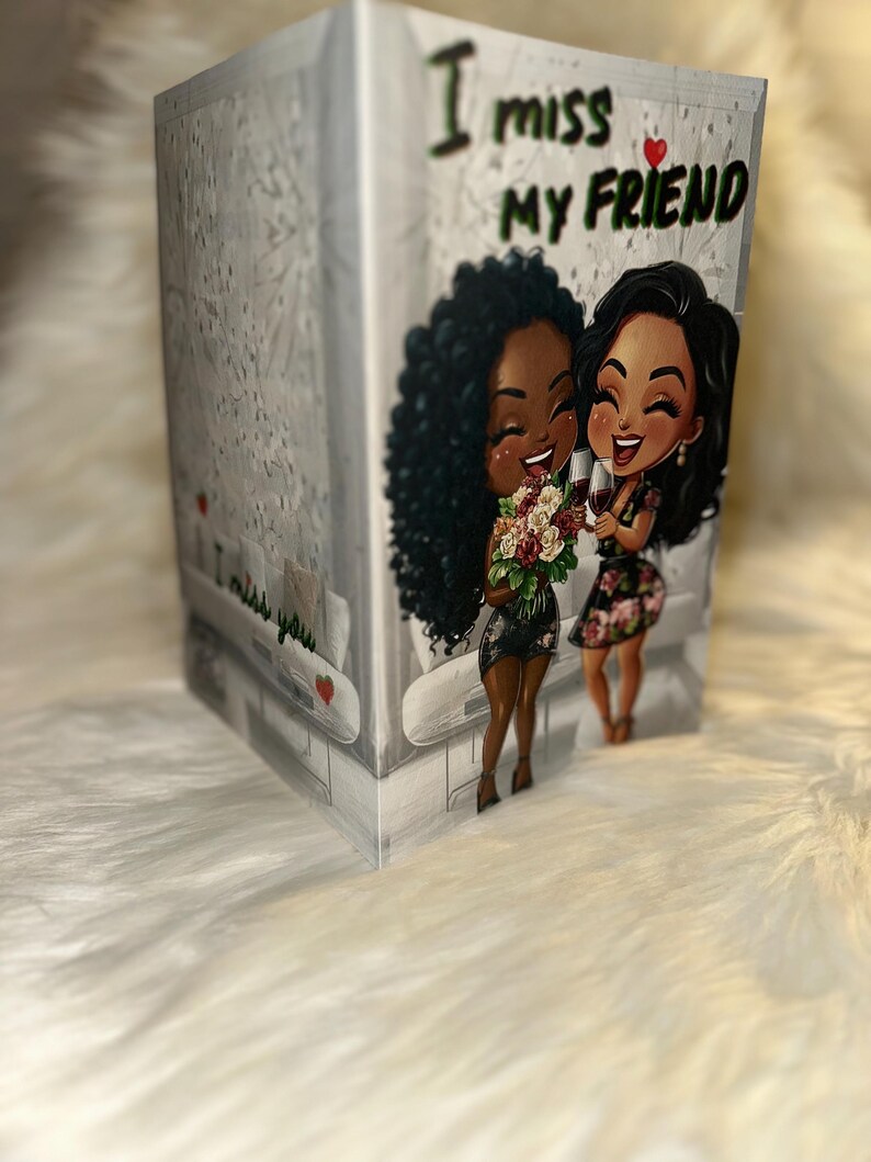 Digital Download I Miss My Friend Greeting Card - Etsy