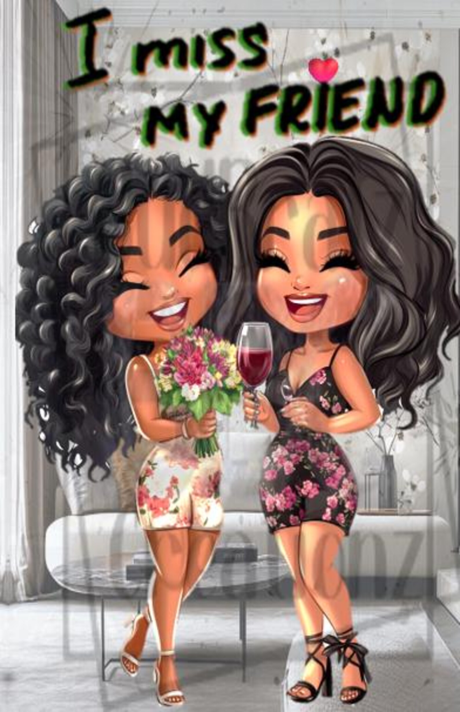 Digital Download I Miss My Friend Greeting Card - Etsy