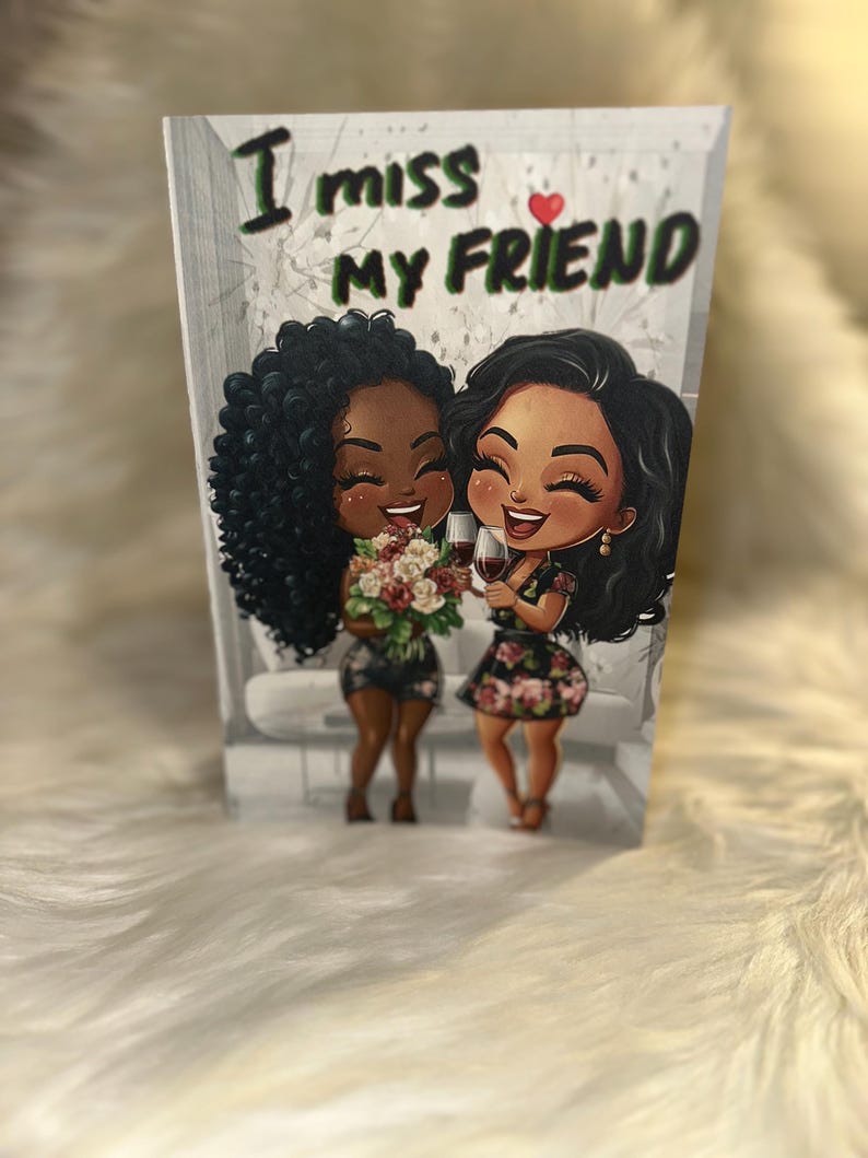 Digital Download I Miss My Friend Greeting Card - Etsy