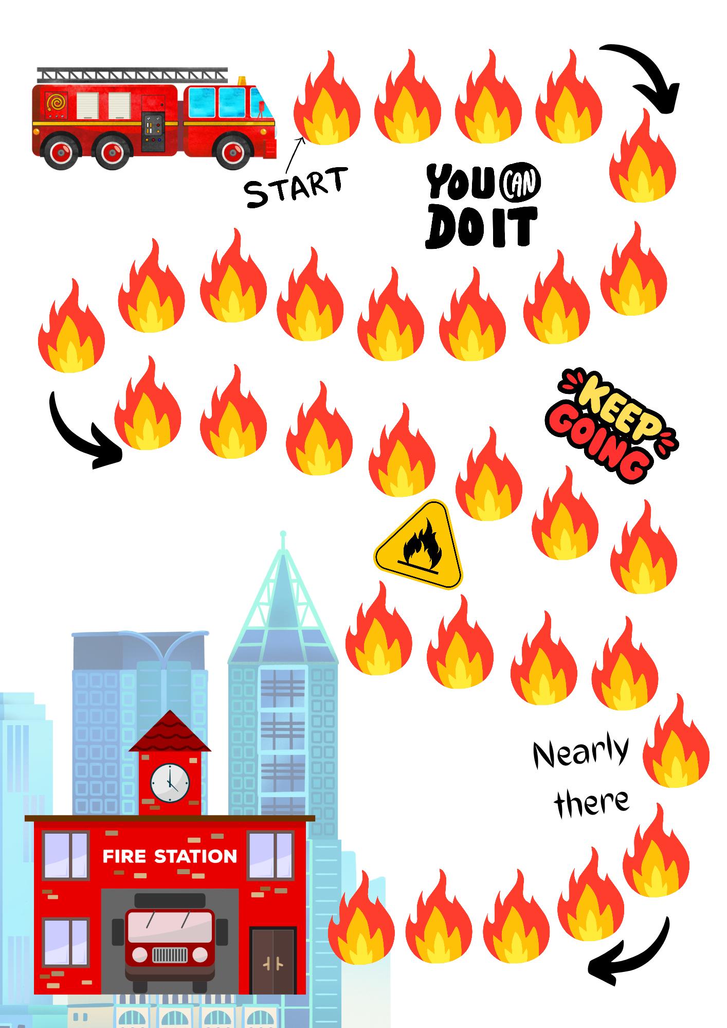 Fire Engine Reward Chart: Potty Training, Positive Behavior (PDF ...