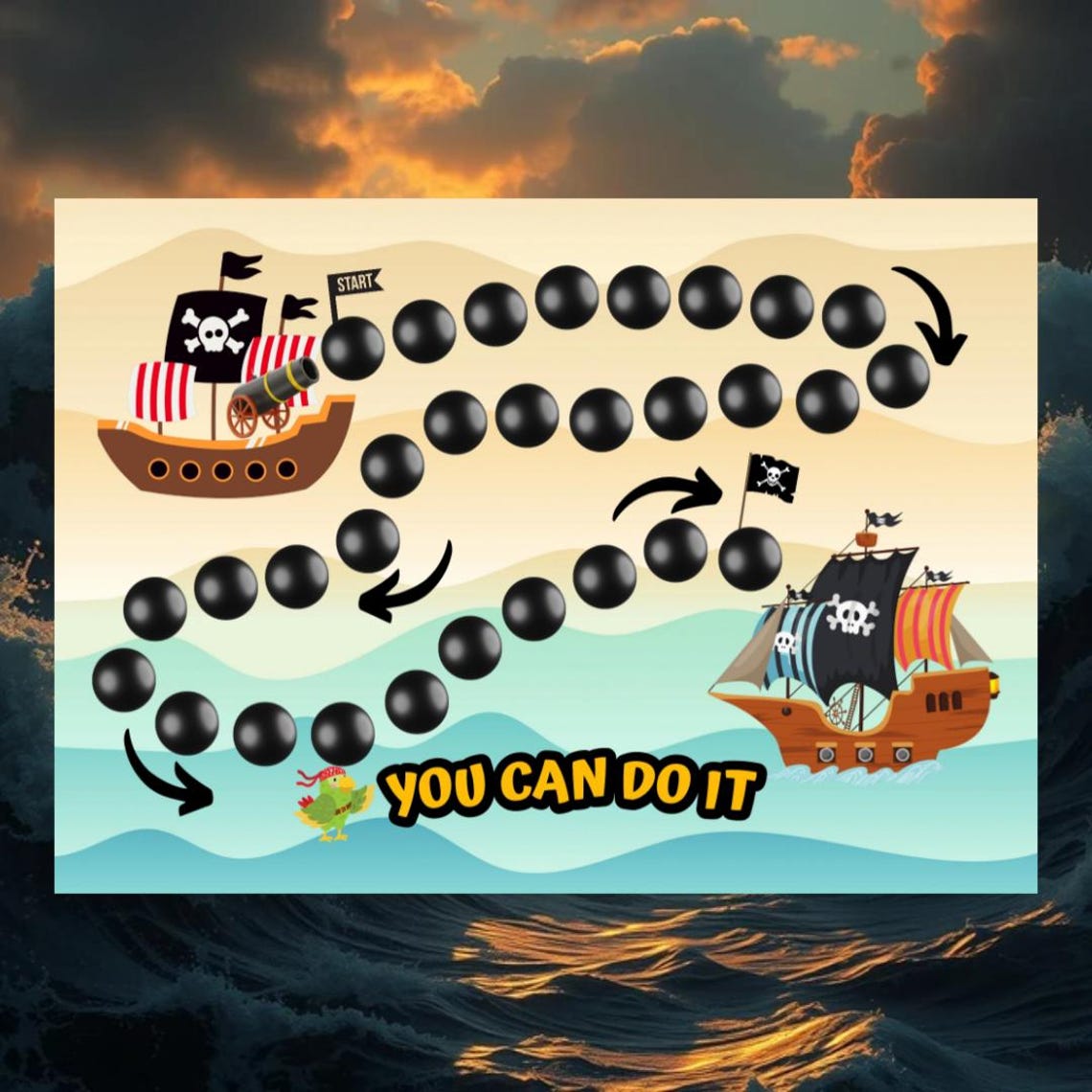 Pirate Ship Reward Chart: Kids' Behavior and Potty Training (PDF ...