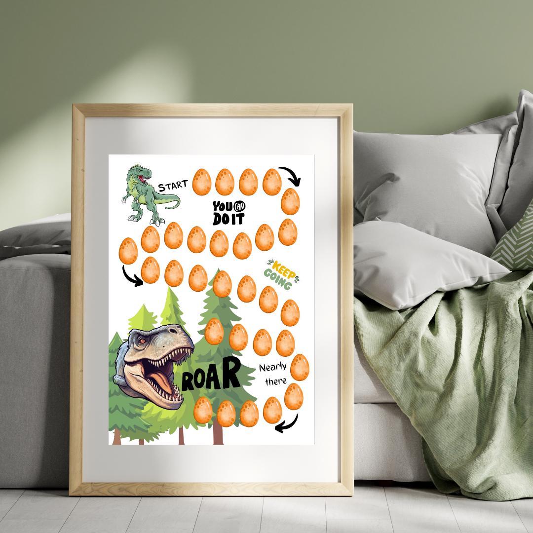 Dinosaur T-rex Reward Chart: Potty Training, Positive Behavior (PDF ...
