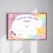 Star of the Week School Assembly Certificate: Potty Training, Positive ...