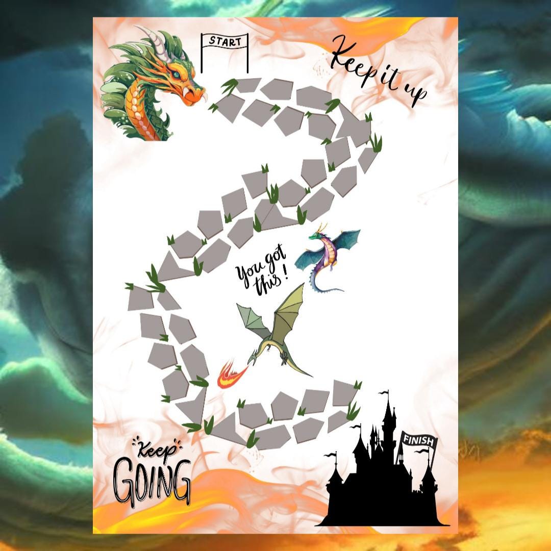Dragon Reward Chart Printable: Potty Training, Positive Reinforcement ...