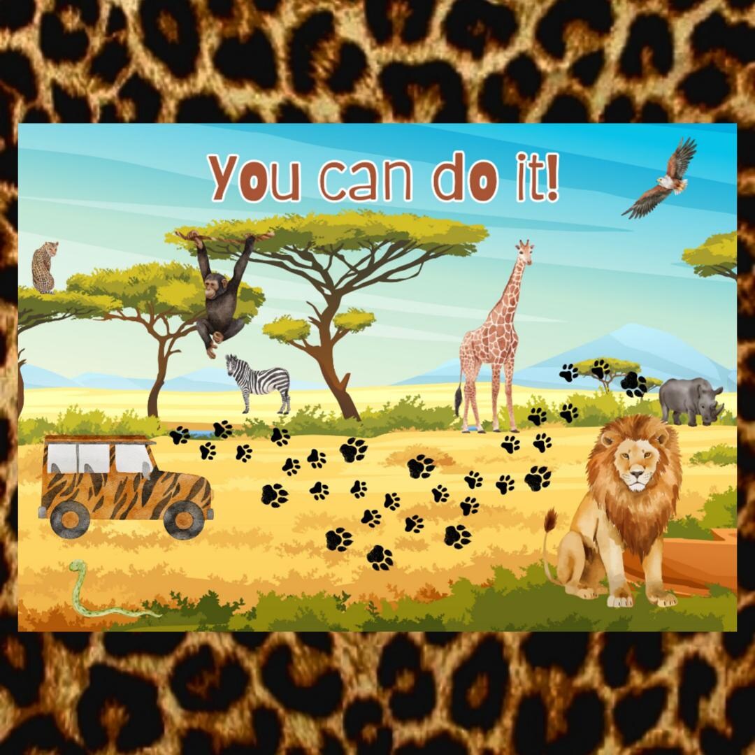 Safari Reward Chart, Kids Positive Behavior, Potty Training (PDF ...