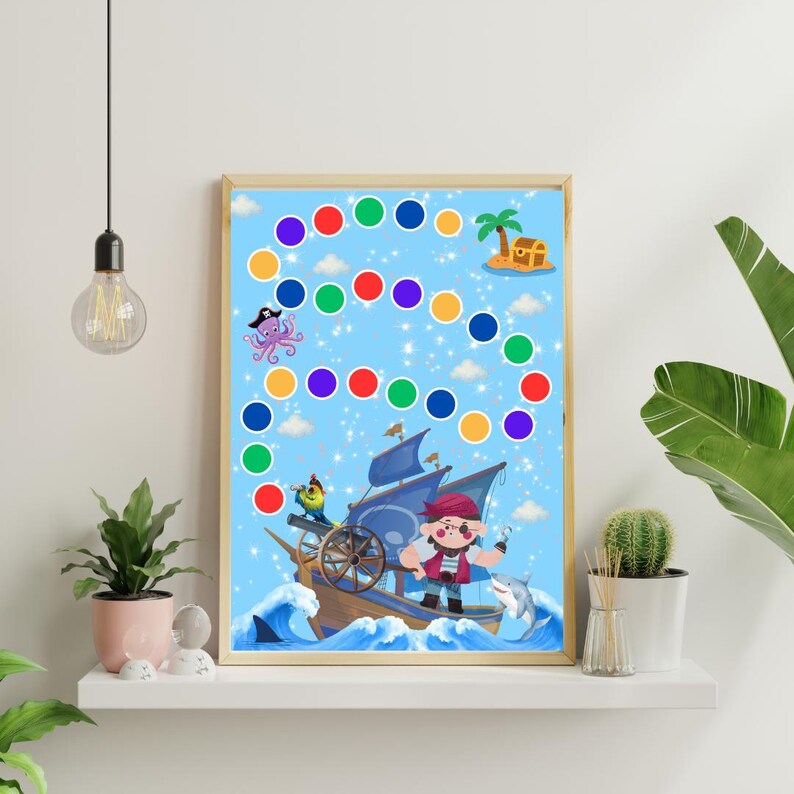 Pirate Ship Treasure Island Reward Chart, Kids Behavior (PDF Instant ...