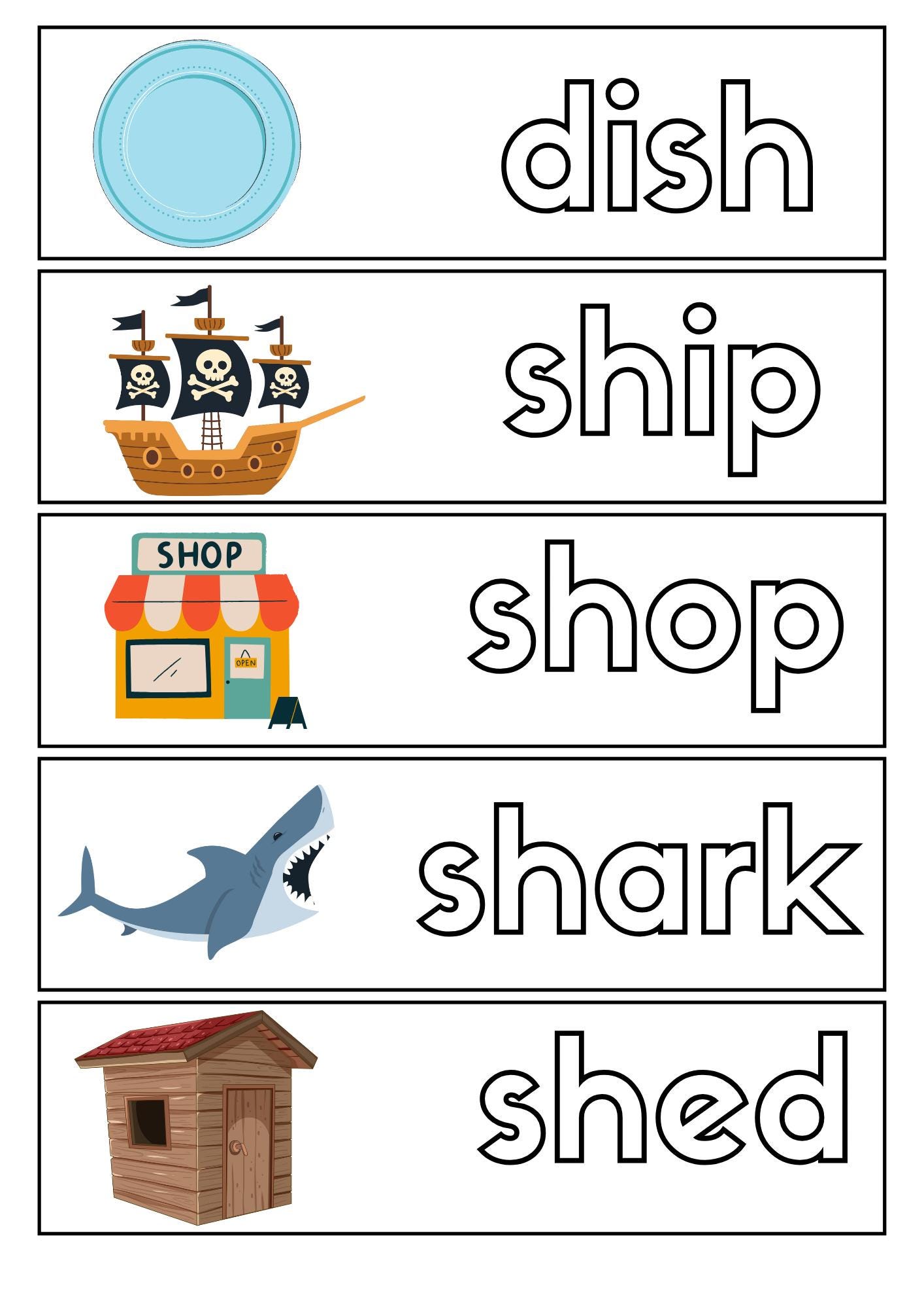 Phonics CVC Words Flash Cards, SEN Learning Resource, Print and Cut Out ...