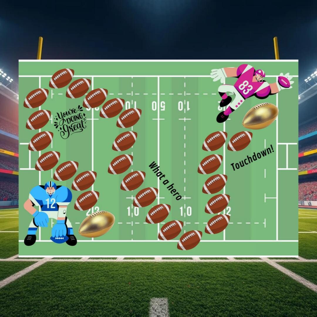 American Football Reward Chart Printable: Potty Training, Positive ...
