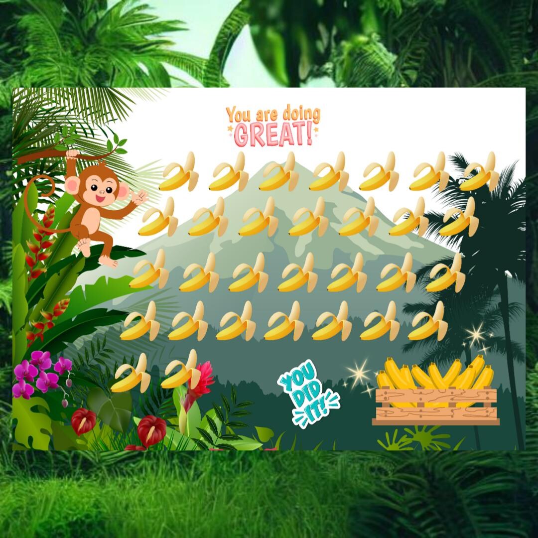Cheeky Monkey Reward Chart, Toilet Training Sticker Chart, Positive ...