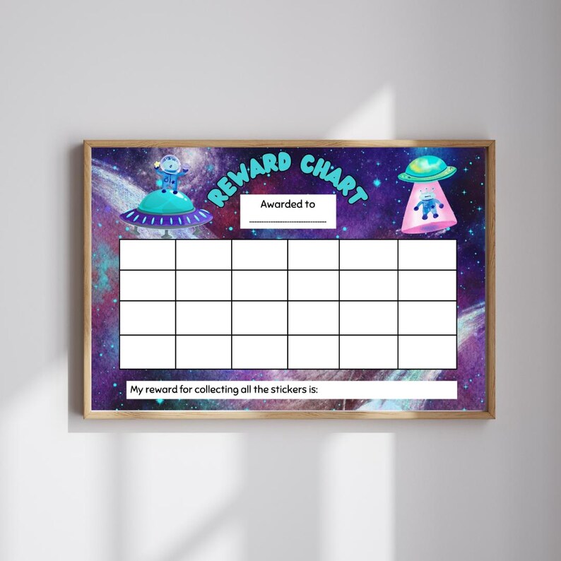 Incentive Space Reward Chart: Chores, Potty Training, Positive Behavior ...
