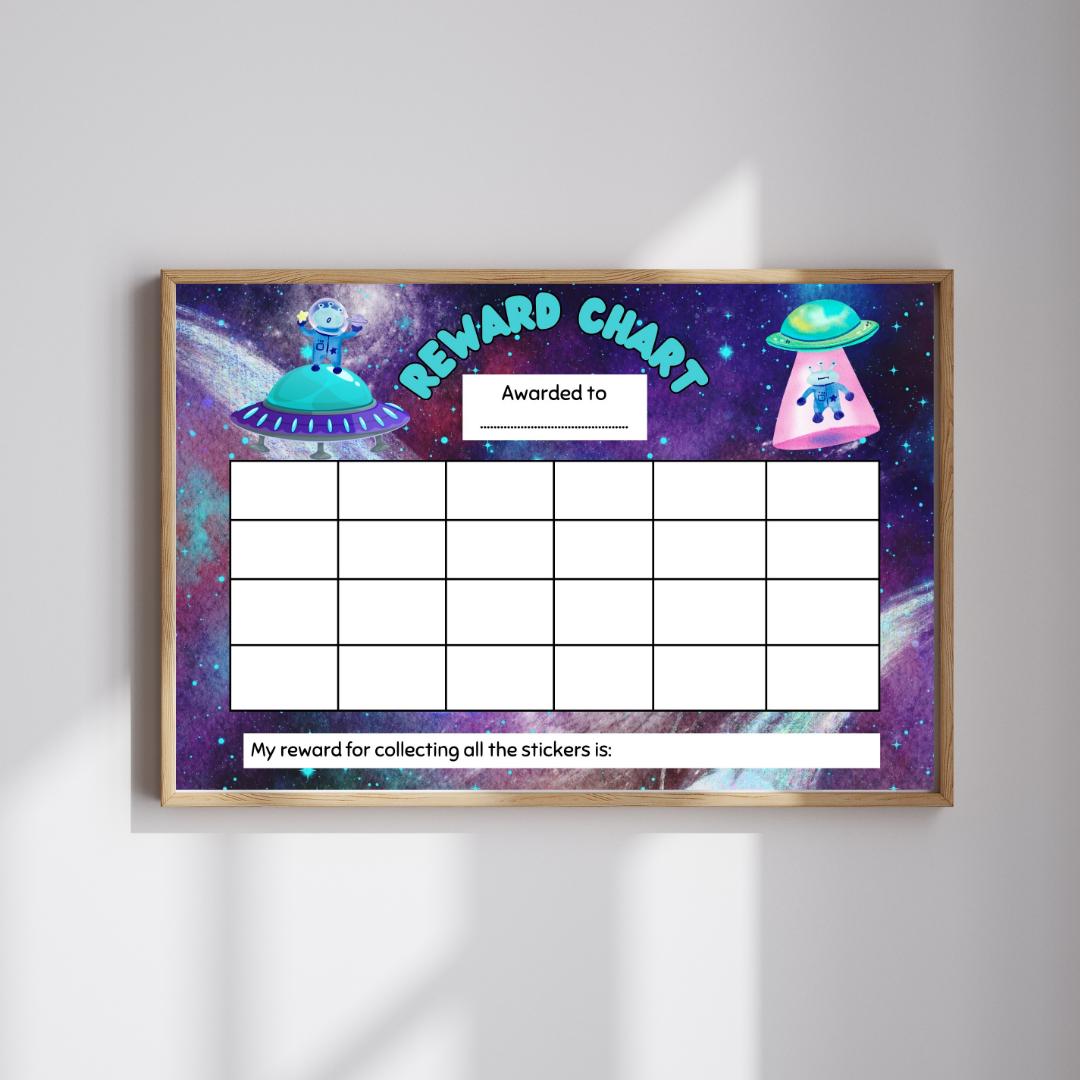 Incentive Space Reward Chart: Chores, Potty Training, Positive Behavior ...