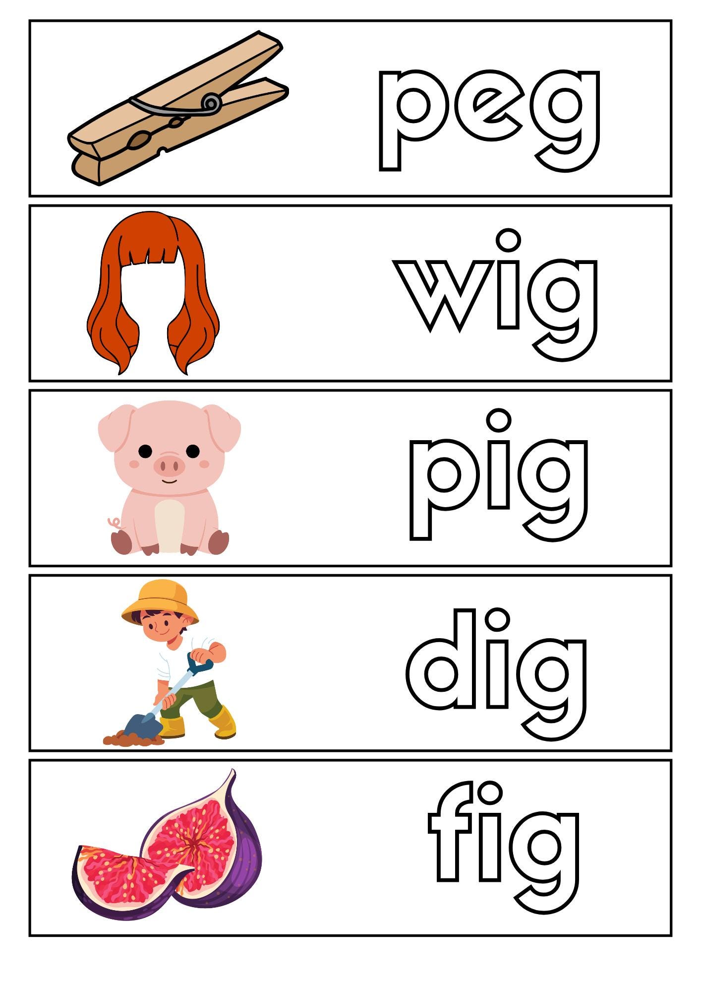 Phonics CVC Words Flash Cards, SEN Learning Resource, Print and Cut Out ...