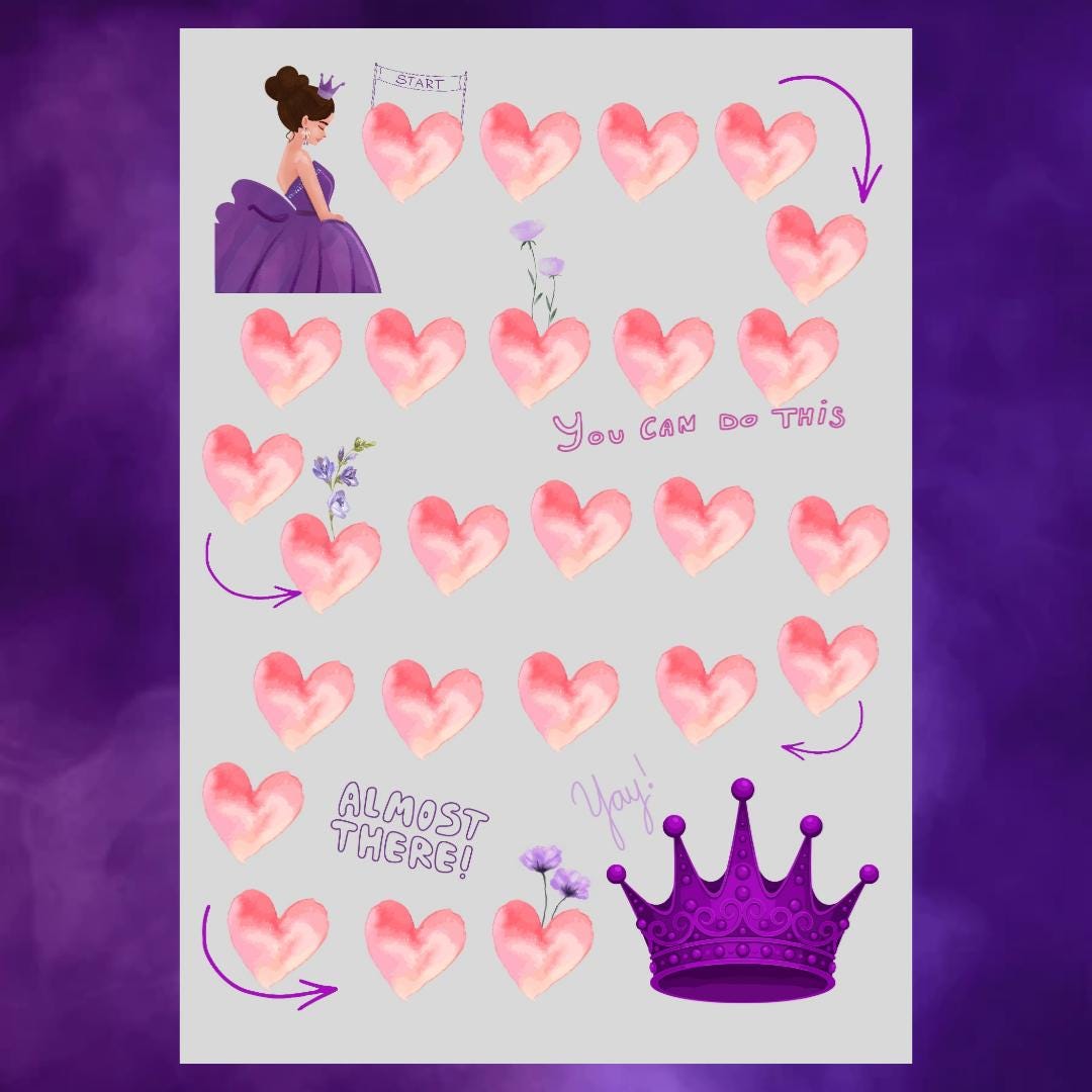 Princess Reward Chart: Positive Behavior, Potty Training (PDF Digital ...