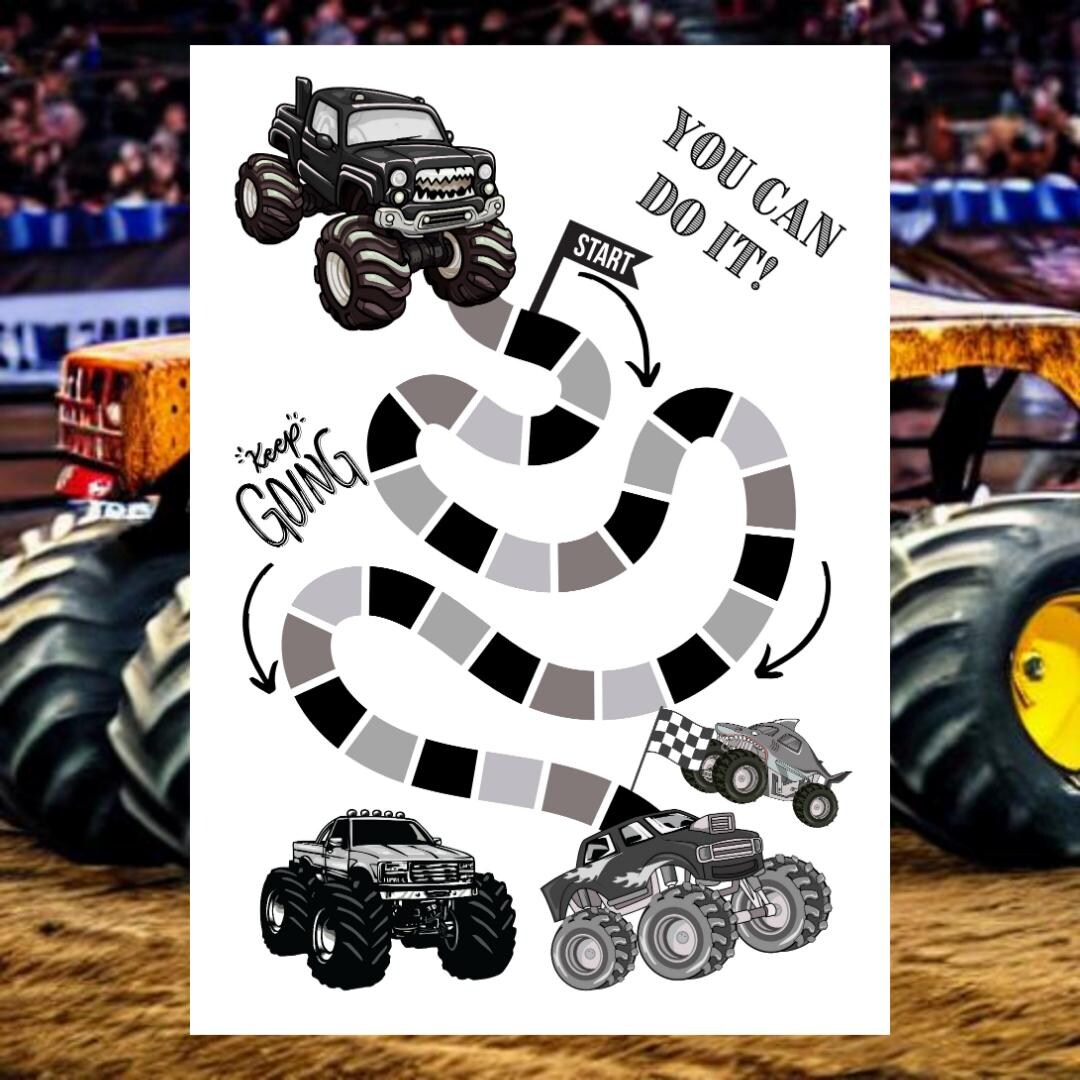 Monster Truck Reward Chart, Toilet Training Sticker Chart, Positive ...