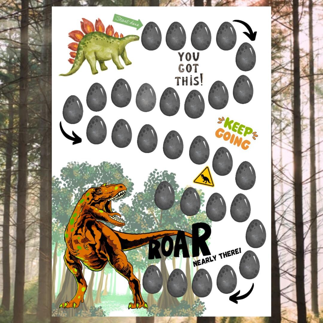 Dinosaur Reward Chart, T-rex & Stegosaurus, Kids Behavior, Toilet ...