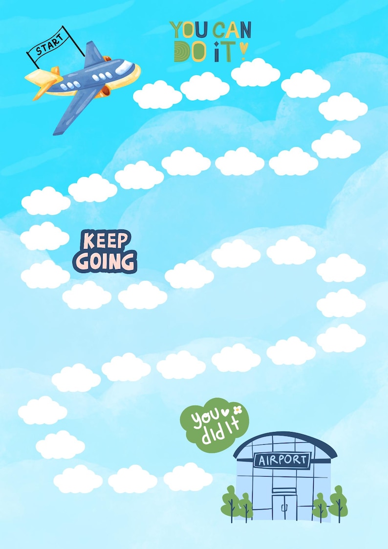 Aeroplane Airplane Reward Chart: Positive Behavior, Potty Training ...