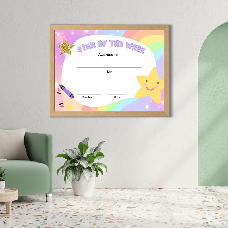 Star of the Week School Assembly Certificate: Potty Training, Positive ...