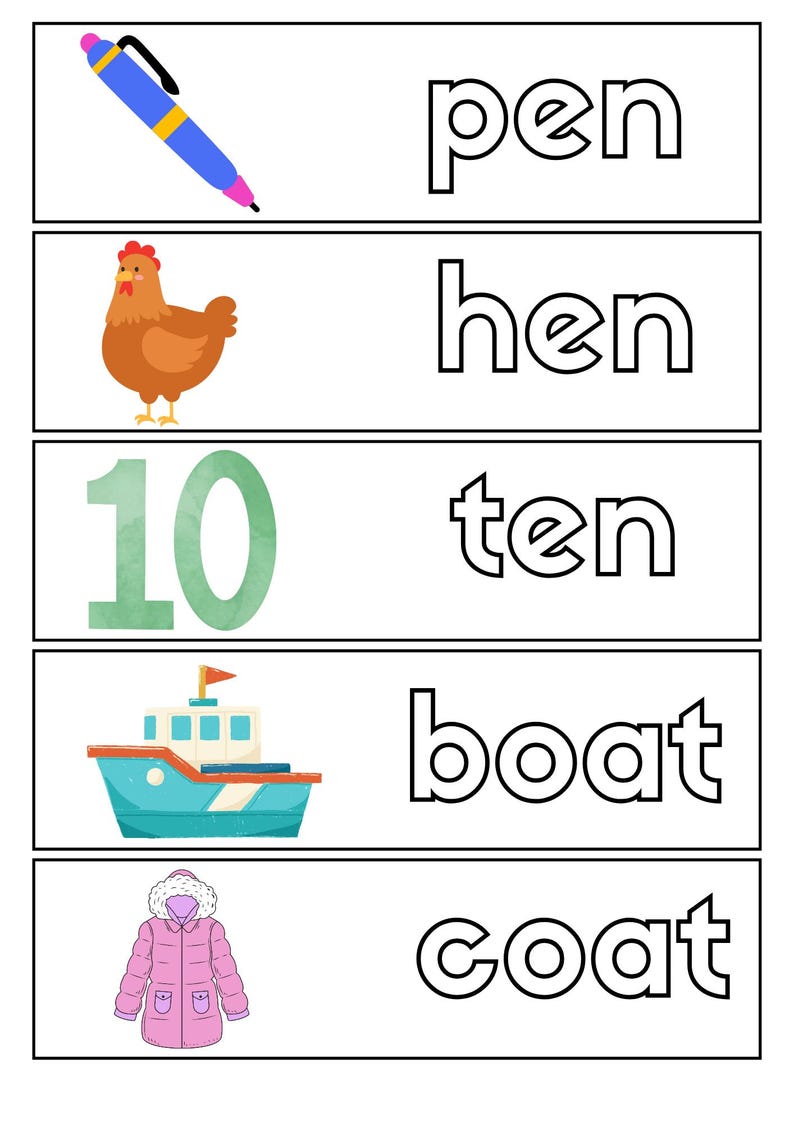 Phonics CVC Words Flash Cards, SEN Learning Resource, Print and Cut Out ...
