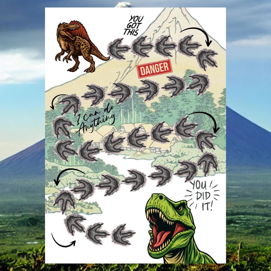 Volcano Dinosaur Reward Chart: T-rex Positive Behavior Tracker (PDF ...