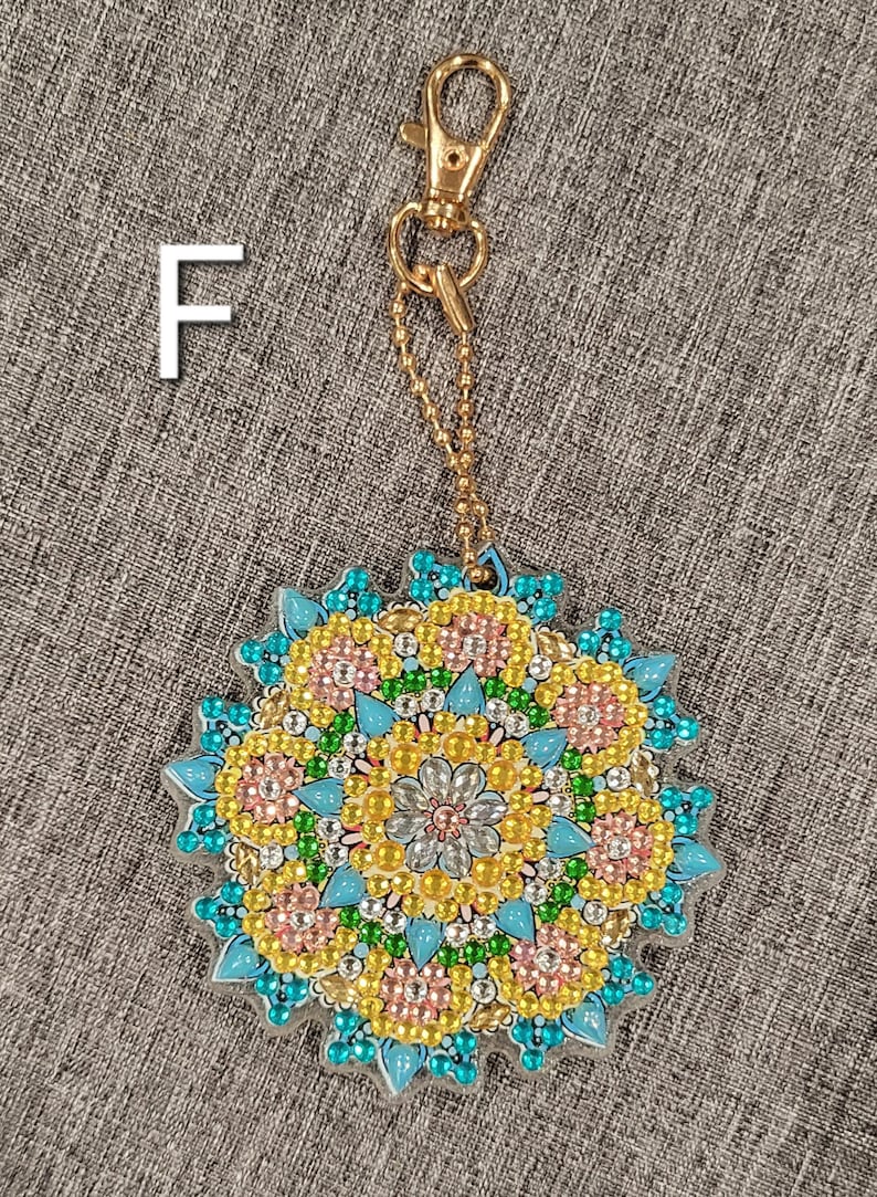 Diamond Mandala Keychain - Etsy