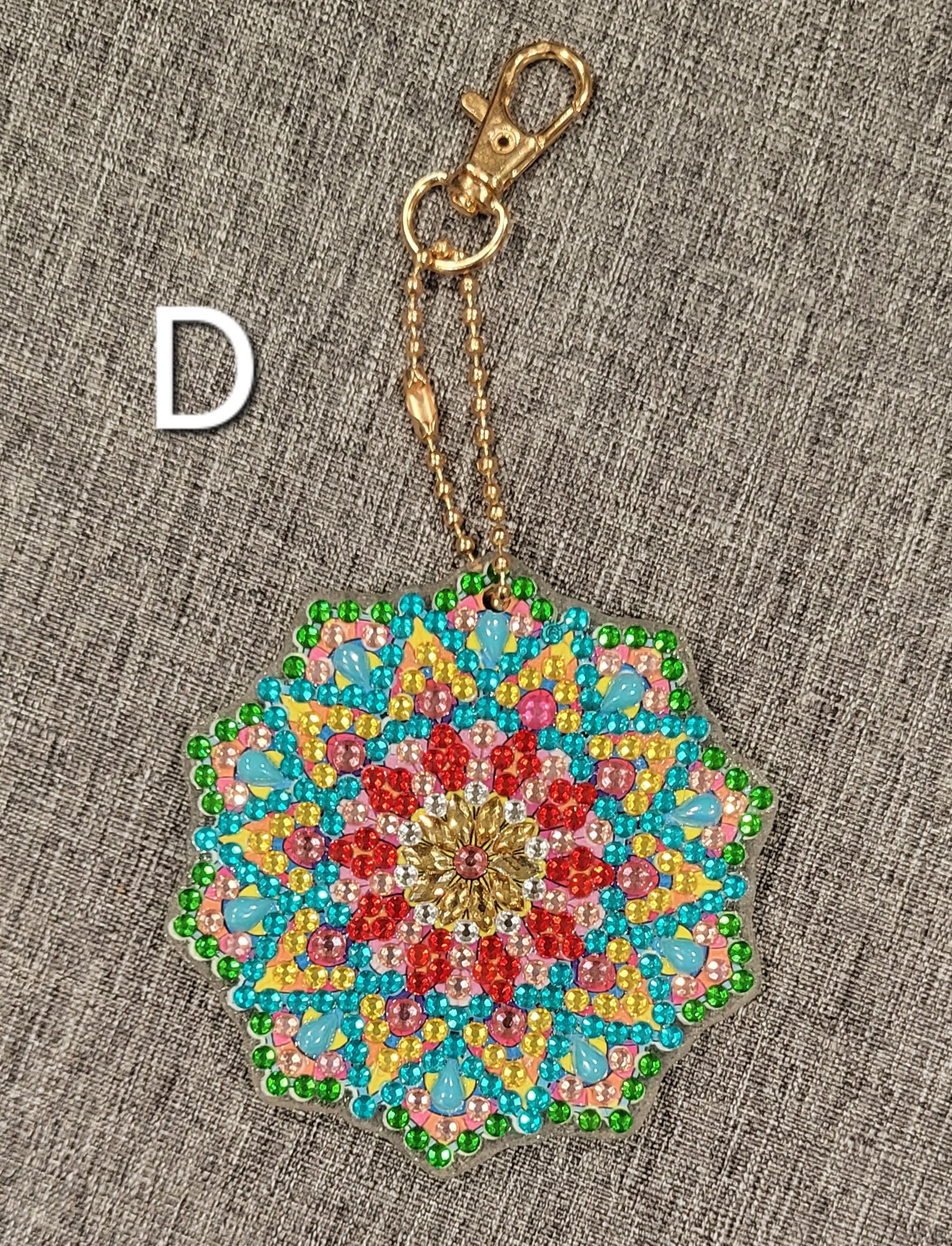 Diamond Mandala Keychain - Etsy