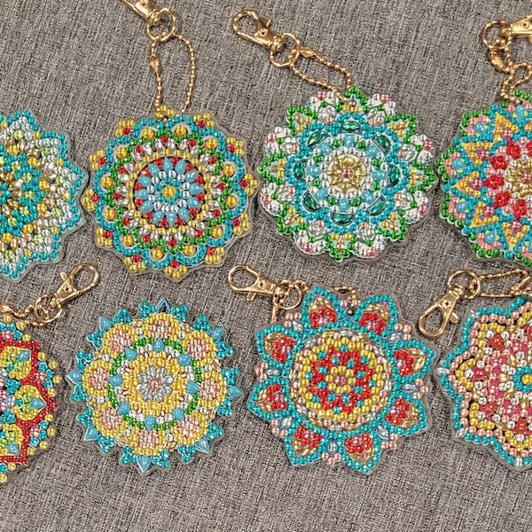 Dot Mandala Keychain - Etsy