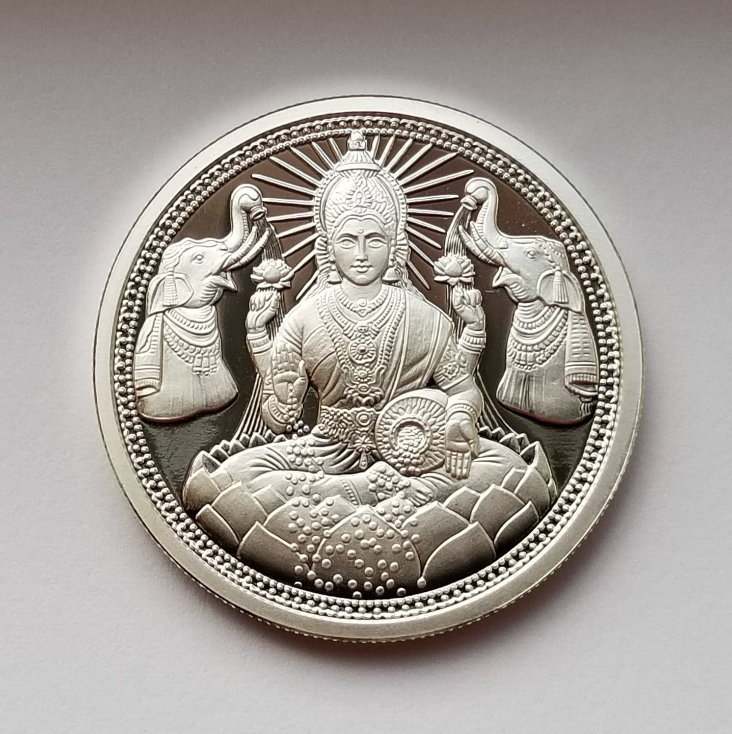 Laxmi Silver Coin Png