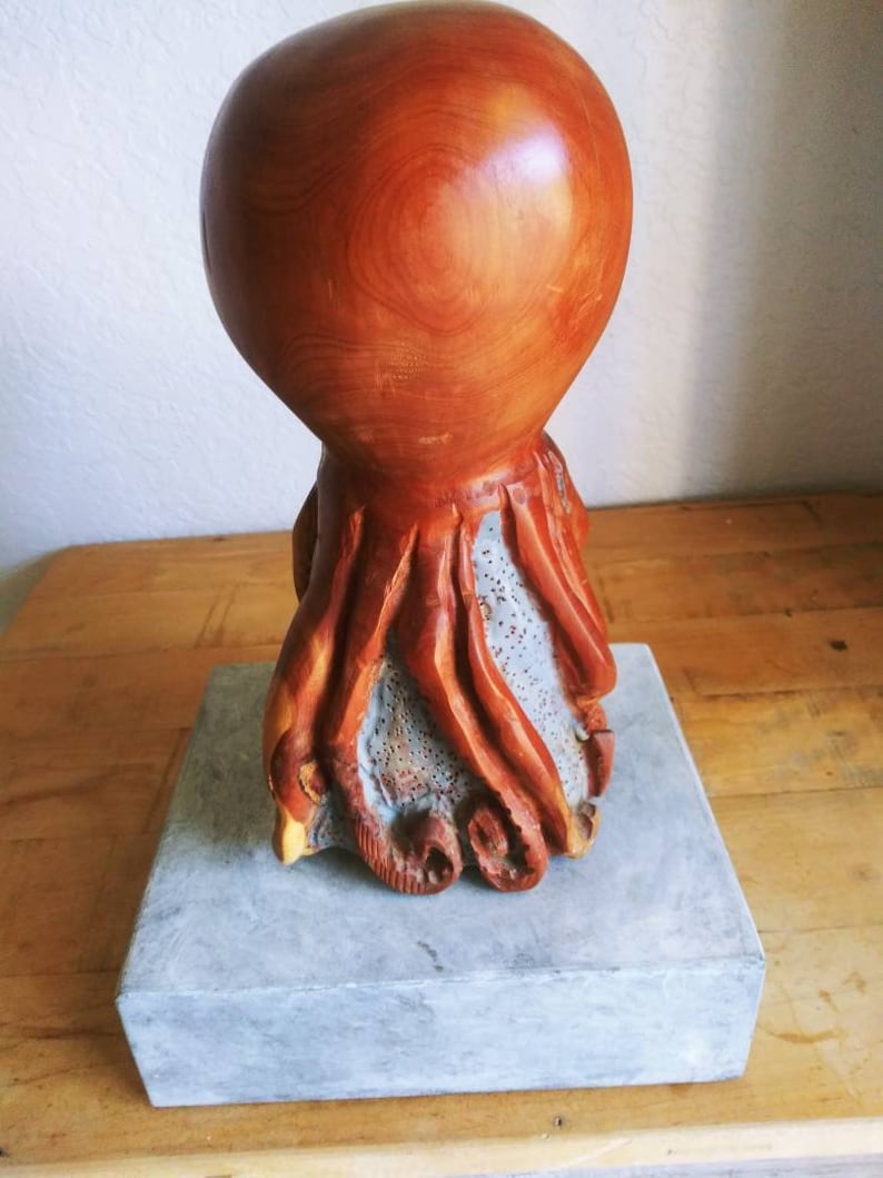 Octopus Wood Carving - Etsy