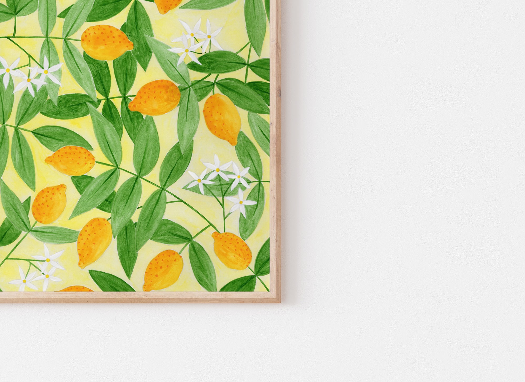 Lemon Tree Print Lemon Wall Art Lemon Art Print Citrus Fruit Art Print ...