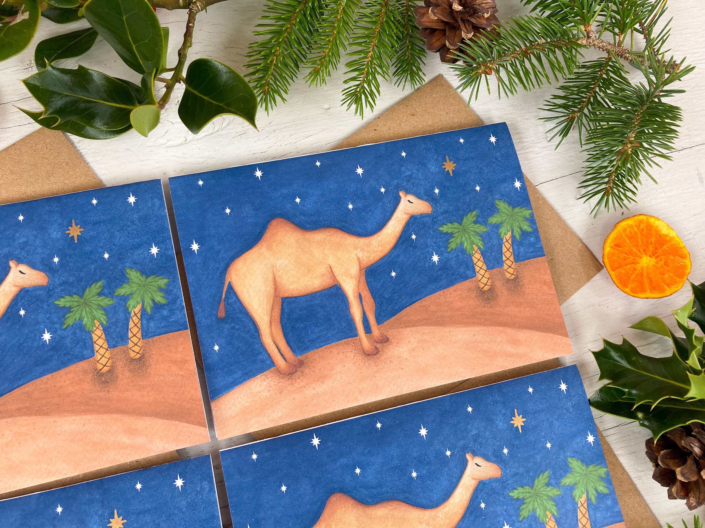 Camel Christmas Card Holiday Card Greeting Card Xmas - Etsy UK
