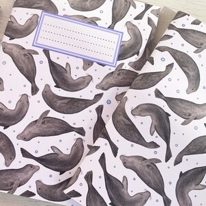 Grey Seal | A5 Recycled Sea Life Notebook | 48 Pages | Cute Marine ...