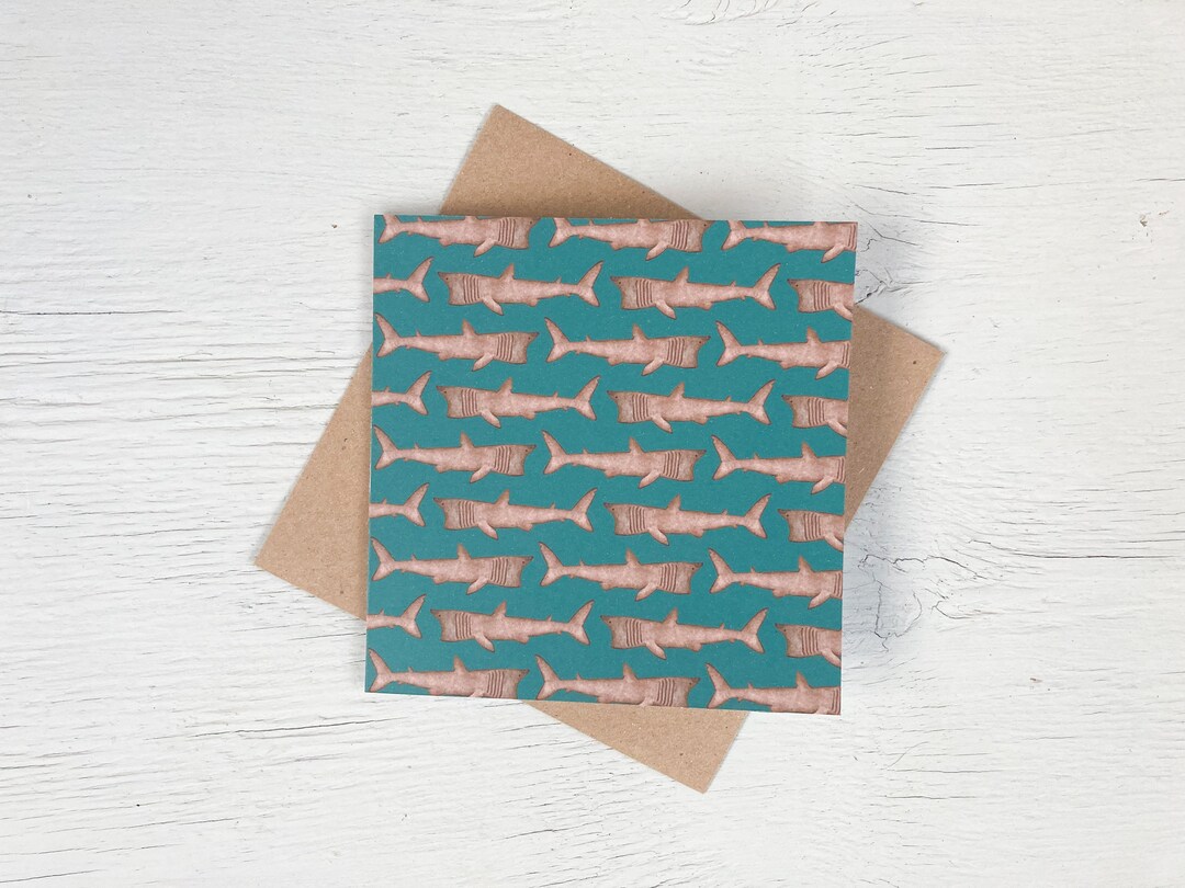 Basking Shark Card Sea Life Card Marine Life Card Fish Card Nautical ...