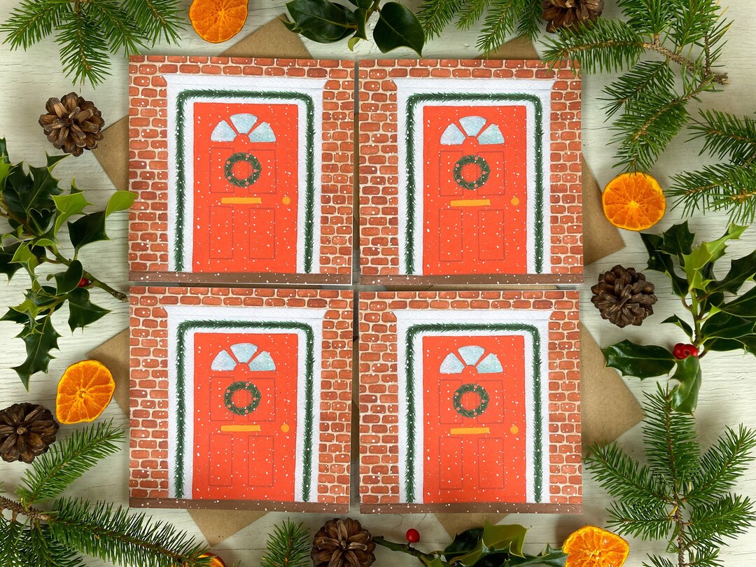 Christmas Door Christmas Card Pack Christmas Wreath Cards Holiday Cards christmas-door-christmas-card-pack-christmas-wreath-cards-holiday-cards