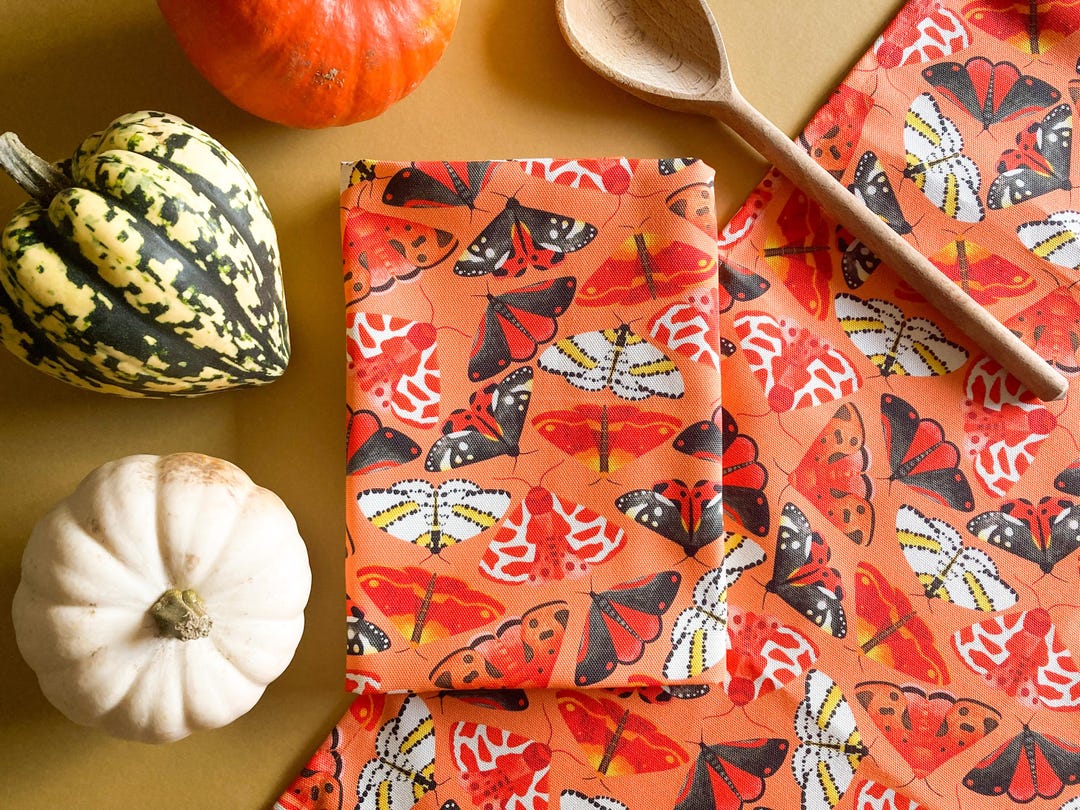 British Moth Tea Towel | Illustrated Insect Tea Towel | Kitchen ...